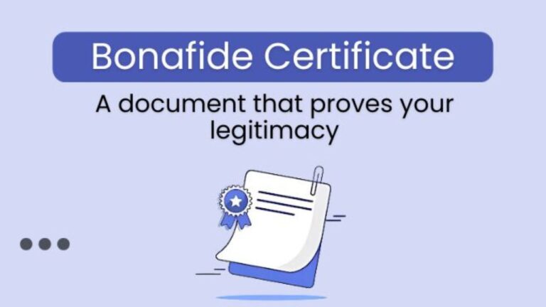 Bonafide Certificate - Meaning, Application and Format Pdf